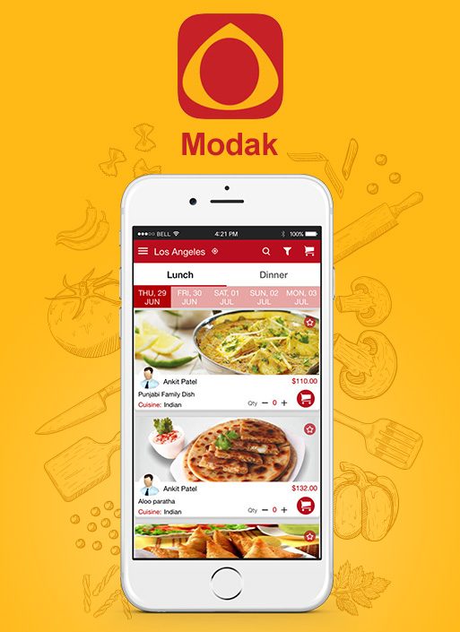 Modak - Online Food Delivery Application for iOS(iPhone & iPad)